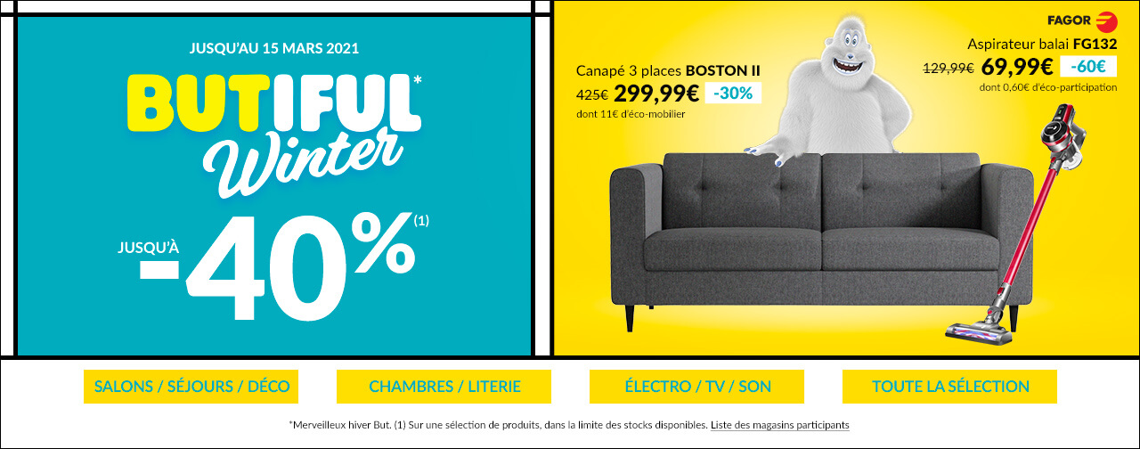 Magasins BUT : achat meubles (canapé, lit, matelas, table, salon et ...