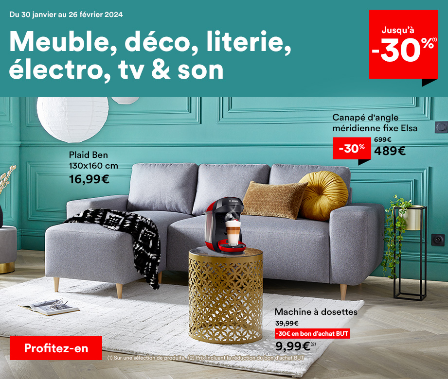 Magasins BUT : achat meubles (canapé, lit, matelas, table, salon et ...