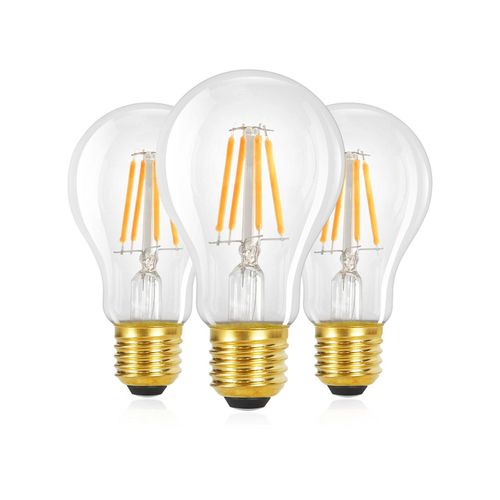 3 Ampoules LED E27 Lampe Vintage A60 4w 2700k Blanc Chaud à Filament Rétro Économie D'énergie ...