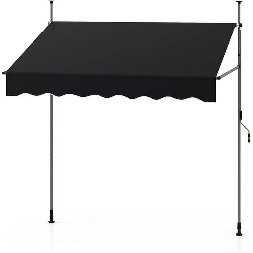 Store Banne Manuel Rétractable De 2 X 1,2/1,35/1,5m Avec Manivelle Hauteur Réglable 210-300cm ...