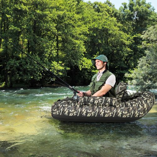 Bateau De Pêche Gonflable Avec Dossier Et Pagaie, Bateau Gonflable Avec ...
