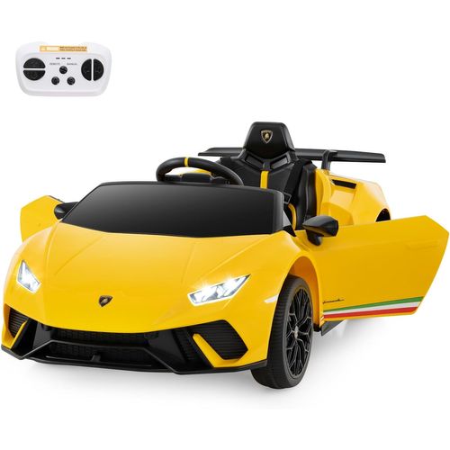 12v Lamborghini Voiture Électrique Enfants Avec Télécommande, Véhicule Électrique (jaune ...