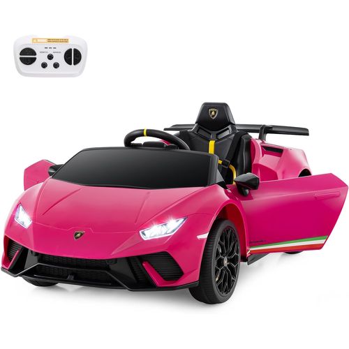12v Lamborghini Voiture Électrique Enfants Avec Télécommande, Véhicule Électrique (rose ...