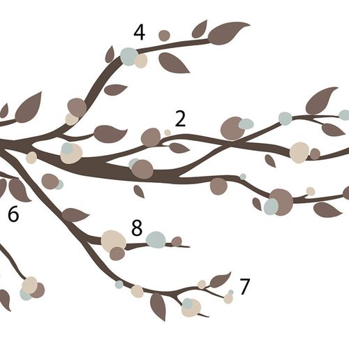 Stickers - Branches Noires - Hauteur 22,9 Cm - Stickers BUT
