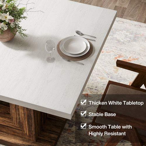 Table De Salle à Manger De Style Rustique Pour 4 Personnes, Table De ...