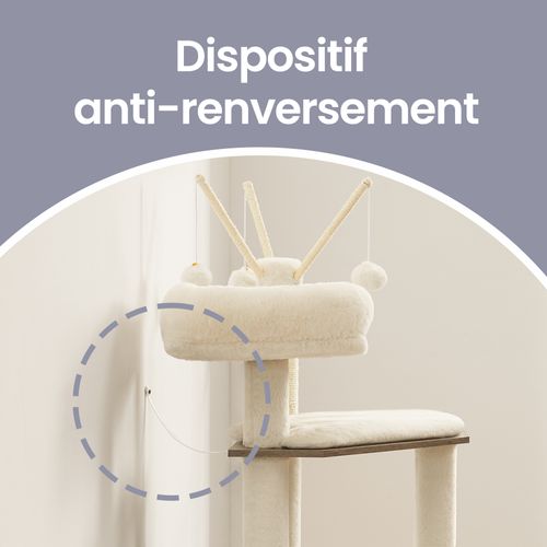 Arbre à Chat Avec Meuble Caché Pour Litière,poteaux à Griffer Et ...