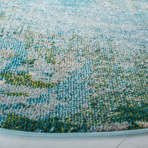 Tapis Madison 122 X 122 Cm Contemporary Seren Vert / Bleu - Tapis salon ...