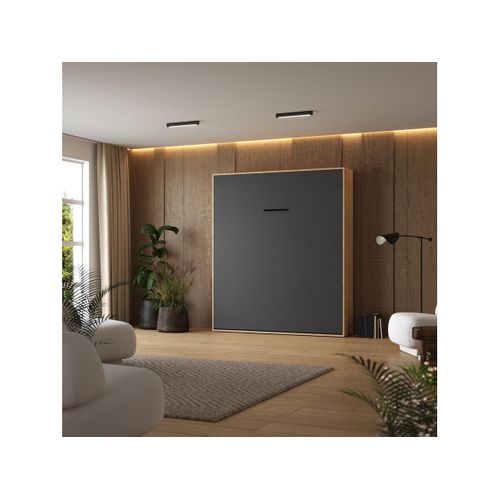 Lit Escamotable 180x200cm Vertical Lit Mural Sup M1 Cadre Rembourré ...