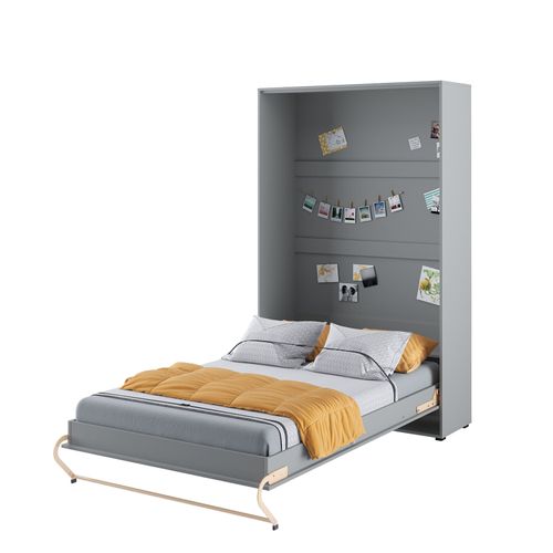 Lenart Lit Escamotable Vertical 120x200cm Matelas Inclus Gris Lit ...