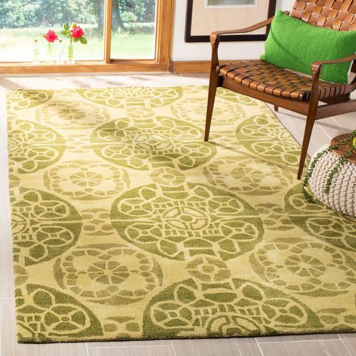 Tapis Wyndham 152 X 244 Cm Médaillon Mali Vert - Tapis salon et chambre BUT
