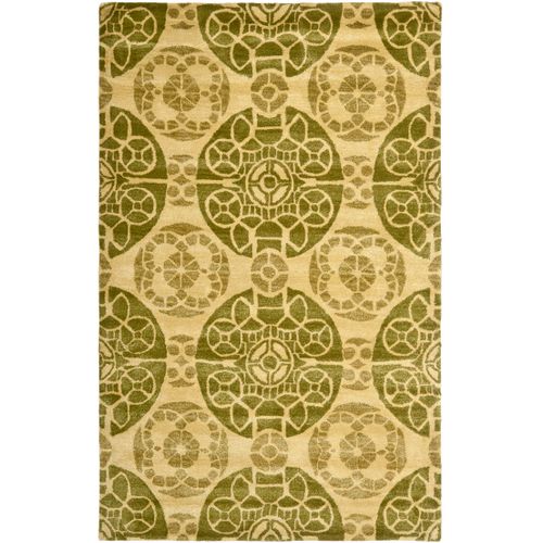 Tapis Wyndham 152 X 244 Cm Médaillon Mali Vert - Tapis salon et chambre BUT