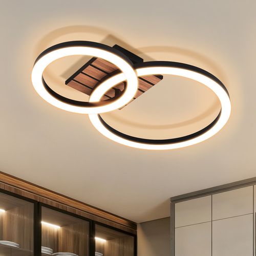 Plafonnier LED 3000k 14w Lampe De Cuisine 44cm Design Moderne à 2 ...
