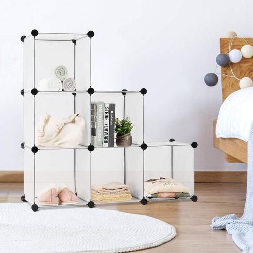 Étagère Rangement 6 Cubes Modulaire 30x30cm, Étagère Modulable ...