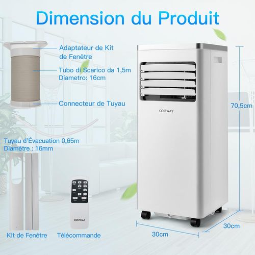 Climatiseur Mobile R290 4 En 1 - 7000 Btu 25 M² 2,1 Kw [classe ...