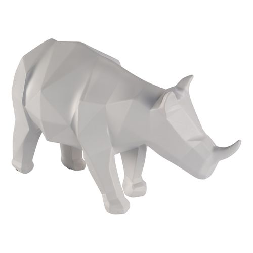 Statue L. 29,5 cm RHINOCEROS Gris - Statue - Objet à poser BUT