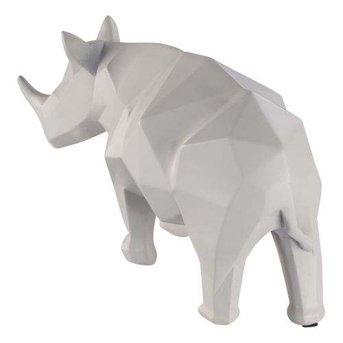 Statue L. 29,5 cm RHINOCEROS Gris - Statue - Objet à poser BUT