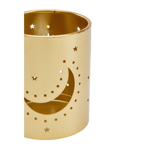 Photophore métal H. 12 cm ULCOR Doré - Bougeoir - Lanterne BUT