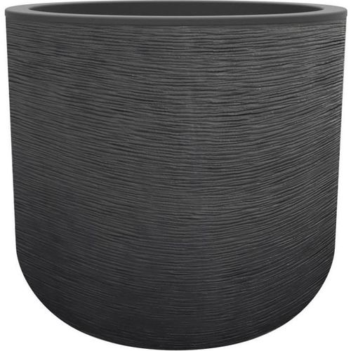 Pot De Fleurs Rond En Plastique Graphit Up Anthracite - Ø 50 Cm - Pot ...