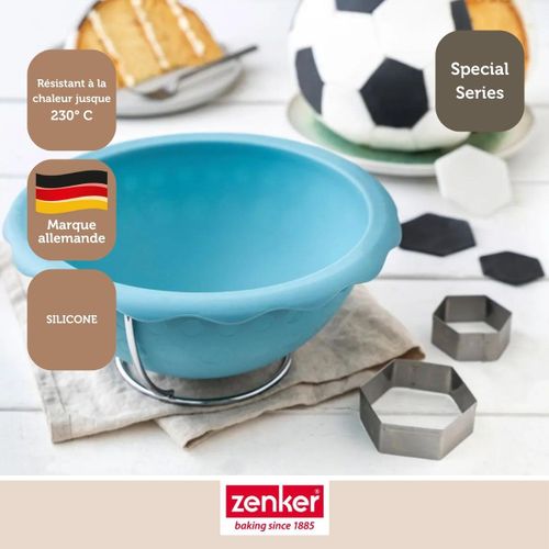Lot De 2 Moules Demi Sphère Pour Gâteau Ballon De Foot 18 Cm Spécial ...