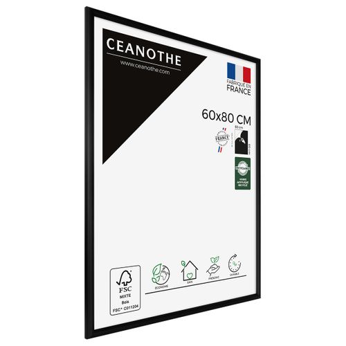 Cadre Photo Essentiel Exposition Noir 60x80 Cm Naturel Blanc Résine ...