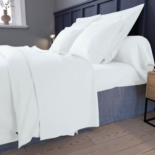 Drap Housse Grand Bonnet Harmonie Satin De Coton Coloris Blanc 200 X ...
