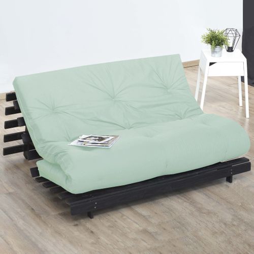 Matelas Futon Coton + Fibres Recyclé Vert Céladon 90 X 190 - Toute l ...