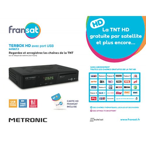 Décodeur Satellite Terbox HD Pvr Ready Pour Fransat - Décodeur ...
