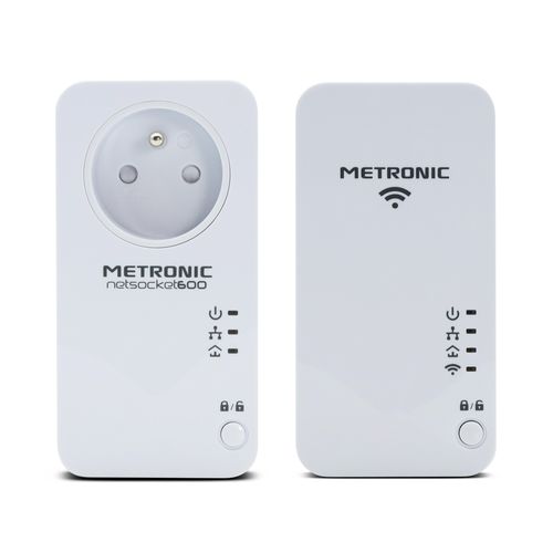 Prise Cpl Netsocket 600 Avec Prise Gigogne Et Cpl Wi-fi 600 Mb/s ...