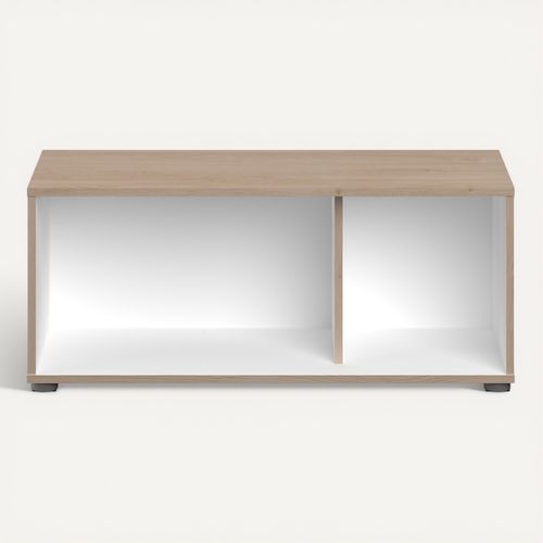 Meuble TV LORIS Imitation chêne et blanc - Meuble TV BUT