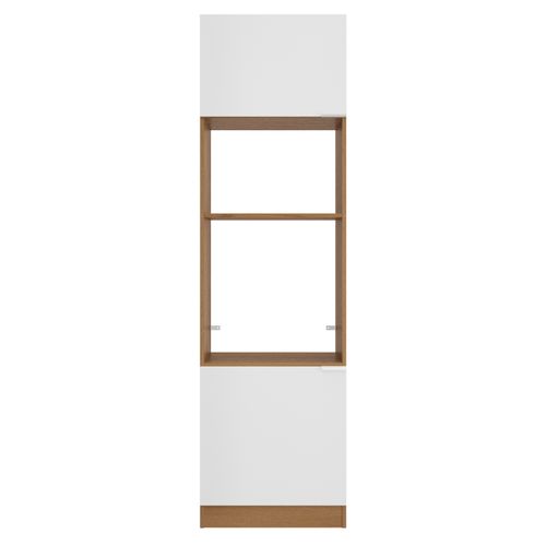 Colonne four 60cm EDEN chêne - blanc - Meuble bas de cuisine BUT