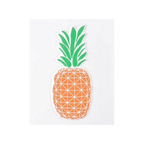 Sticker Puffy "ananas" 10cm Orange et Vert - Stickers BUT