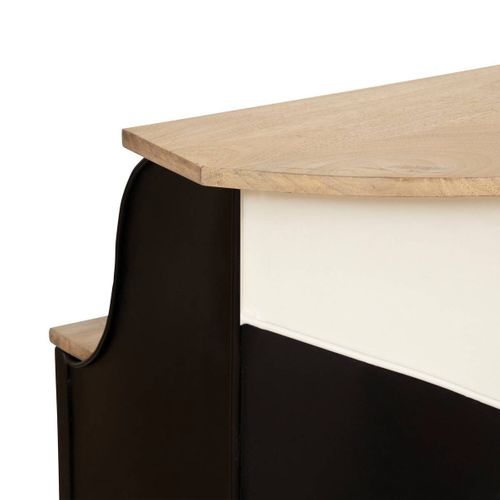 Meuble Bar "gaston" 152x106,5cm Noir Et Blanc - Bar BUT