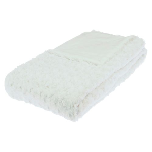 Plaid 120x160 cm ROSA Ecru - Plaid BUT