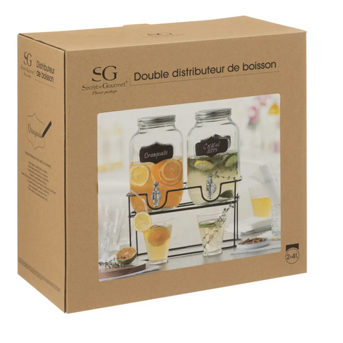 Double Distributeur De Boisson "fresh" 8l Transparent - Accessoire eau ...