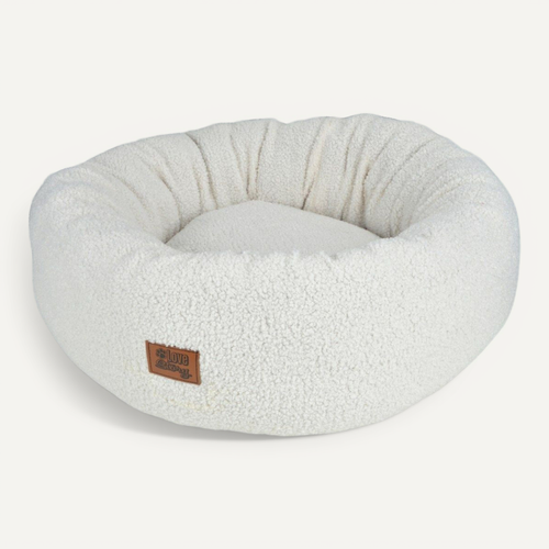 Panier Donut Pour Chien et Chat "wooly" 55cm écru - Panier - coussin BUT