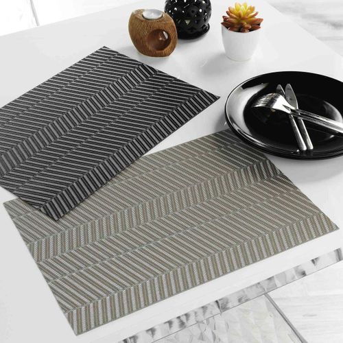 Set De Table "lizia" 30x45cm Noir et Blanc - Set de table BUT