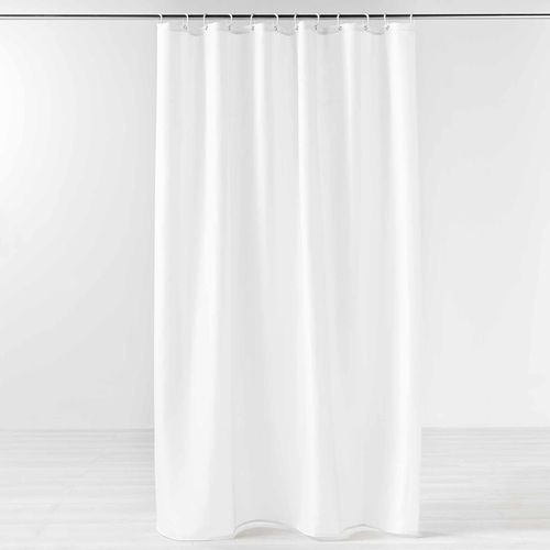 Rideau De Douche Avec Crochets 180 X 200 Cm Yaline Blanc - Polyester ...