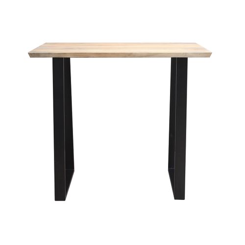 Table De Bar En Bois Manguier Massif Et Métal Noir L120 Cm Vijay - Bar BUT