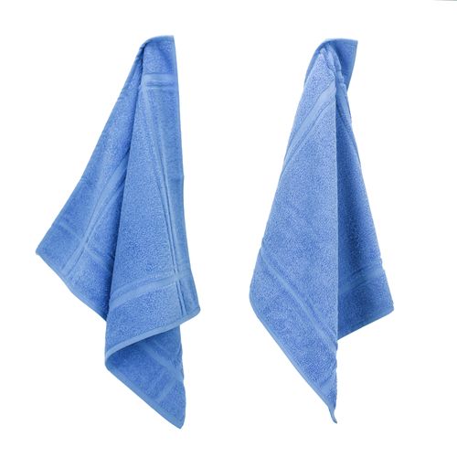 Lot De 2 Torchons De Cuisine 50x50 Cm Éponge Pure Kitchen Terry Bleu ...