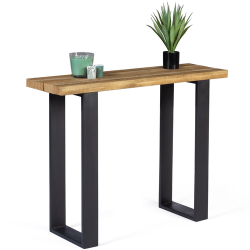 Console Blanca Plateau Ajouré Effet Lattes - Table console BUT