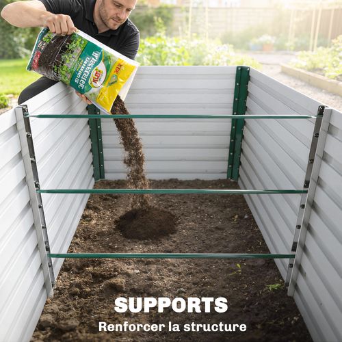 Carré Potager Jardinière 160l X 80l X 60h Cm Tôle D'acier Ondulée - Pot ...