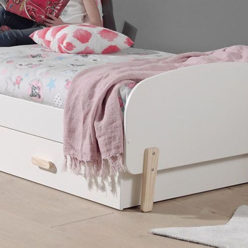 Bodhi White - Tiroir Pour Lit 90x200cm Blanc Et Bois - Tiroir de lit BUT