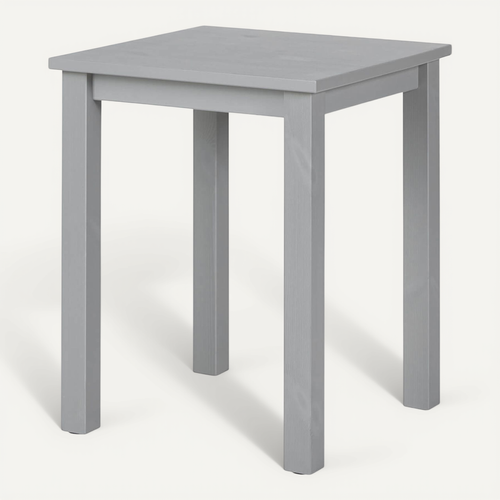 Flix - Table D'appoint Carrée Bois Massif Vernis Gris - Bout de canapé BUT