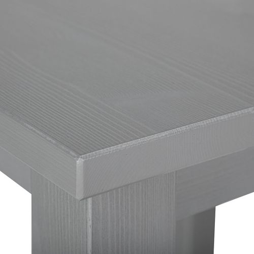Flix - Table D'appoint Carrée Bois Massif Vernis Gris - Bout de canapé BUT