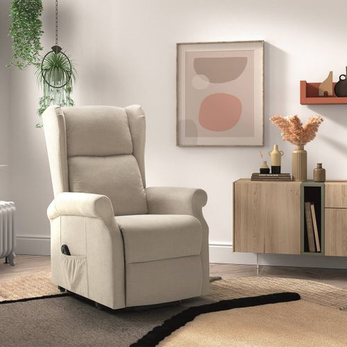 Fauteuil Relax Releveur Electrique Tissu Ivoire - Andora - Fauteuil BUT