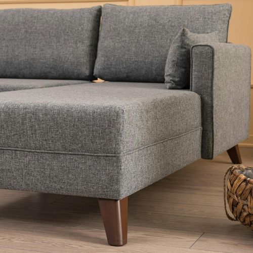 Canapé D'angle Gris - 275 Cm, Côté Droit Split - Canapé BUT