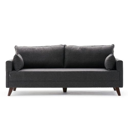 Canapé 3 Places Gris Anthracite - Dos Droit Split - Canapé BUT