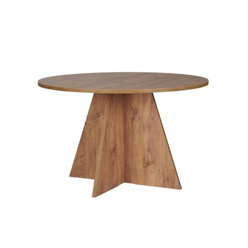 Table à Manger Ronde Effet Bois De Pin Ø120 Cm Marfa - Table BUT