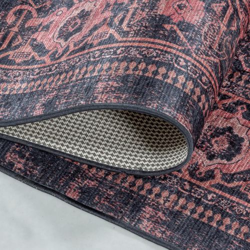 Tapis Orient 80x150 Rectangle Rouge Tissé Motifs Orientaux Akiak ...