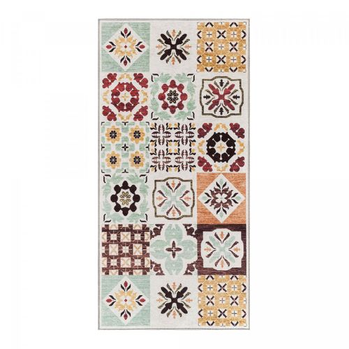 Tapis Grand Salon 200 X 290 Cm Multicolore, Beige Et Vert, Géométrique ...